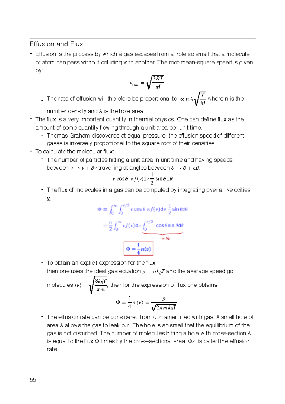 1B Natural Sciences - Physics B - Thermodynamics - Part 8 - Effusion ...