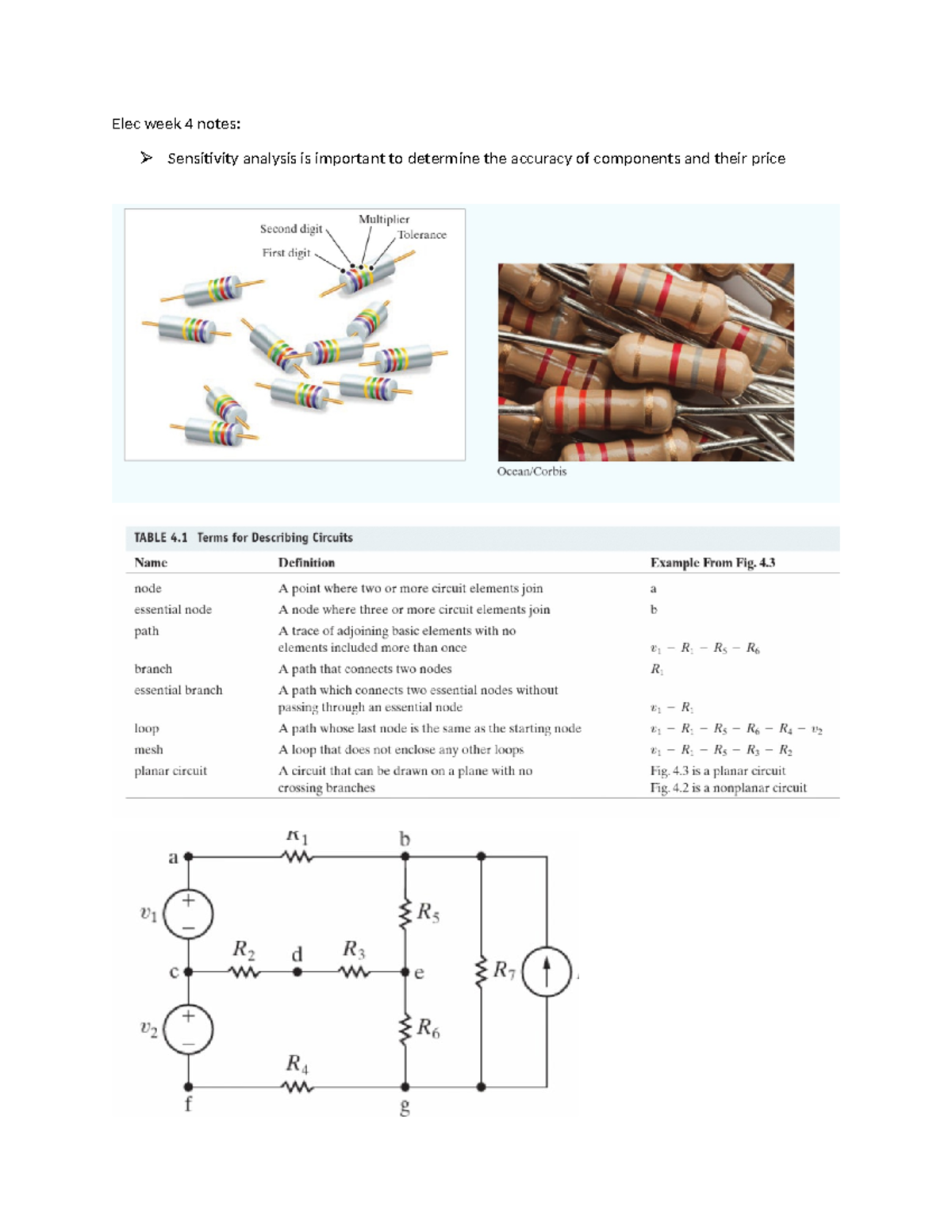 Week4 notes - Summary Electric Circuits - ELEC1103 - Elec week 4 notes ...