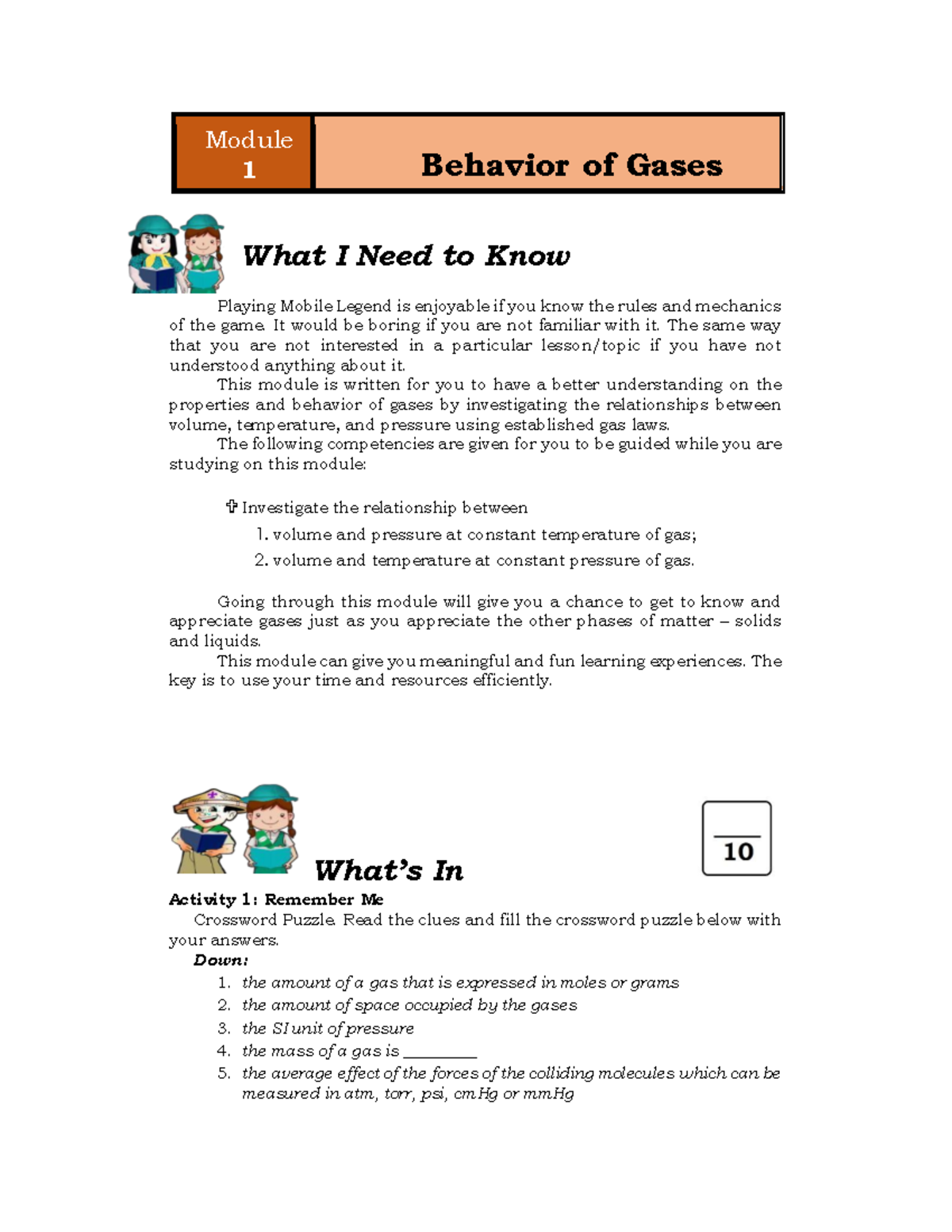Open Science-10-Q4-M1 4 - Module 1 Behavior of Gases What I Need to ...
