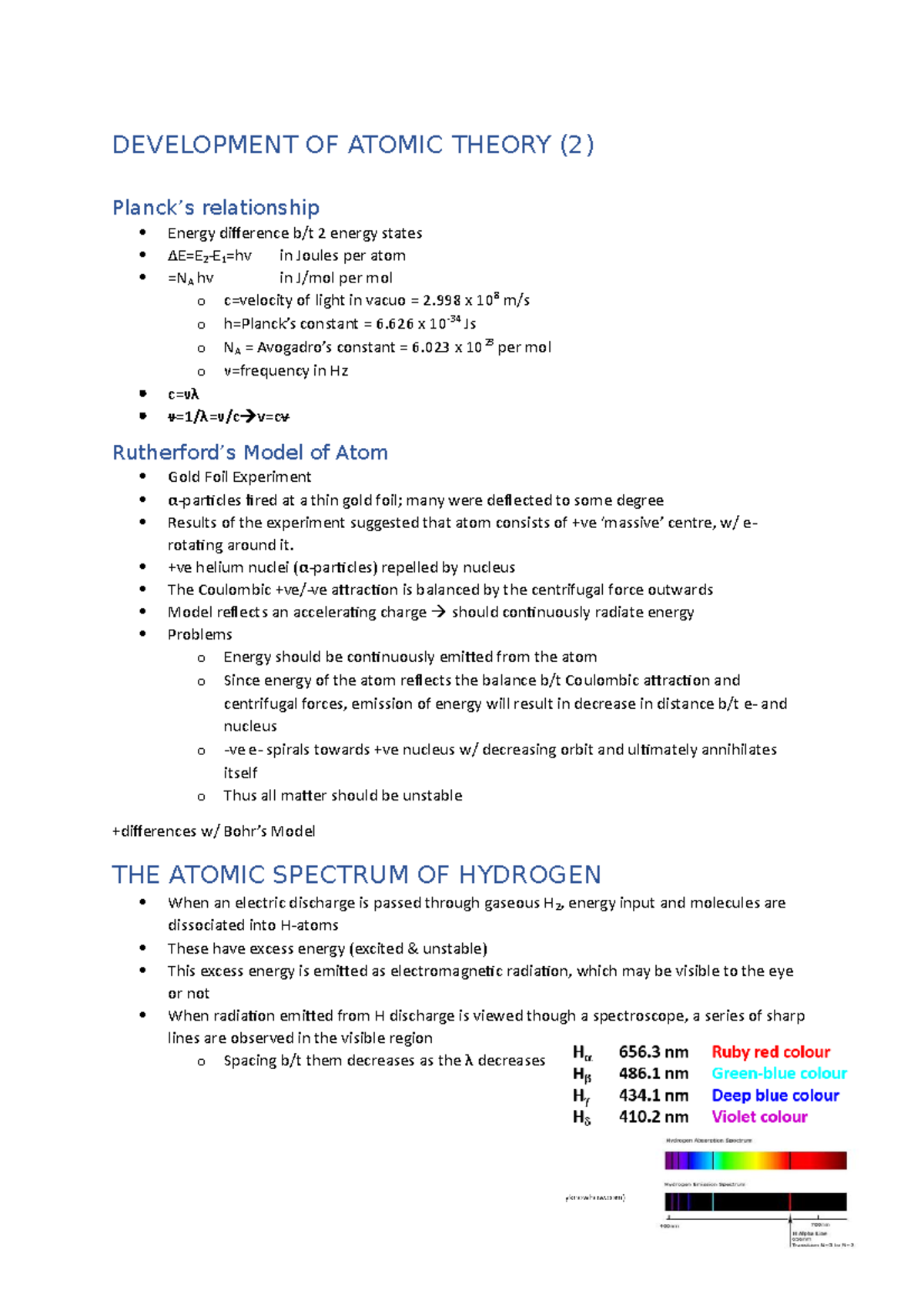 3. LECT2-3 - Development OF Atomic Theory - DEVELOPMENT OF ATOMIC ...
