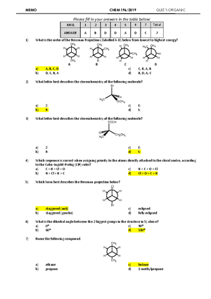 Fri Test - CHEMICAL REACTIVITY - CHEM TEST 1 Date: Friday 17 August ...