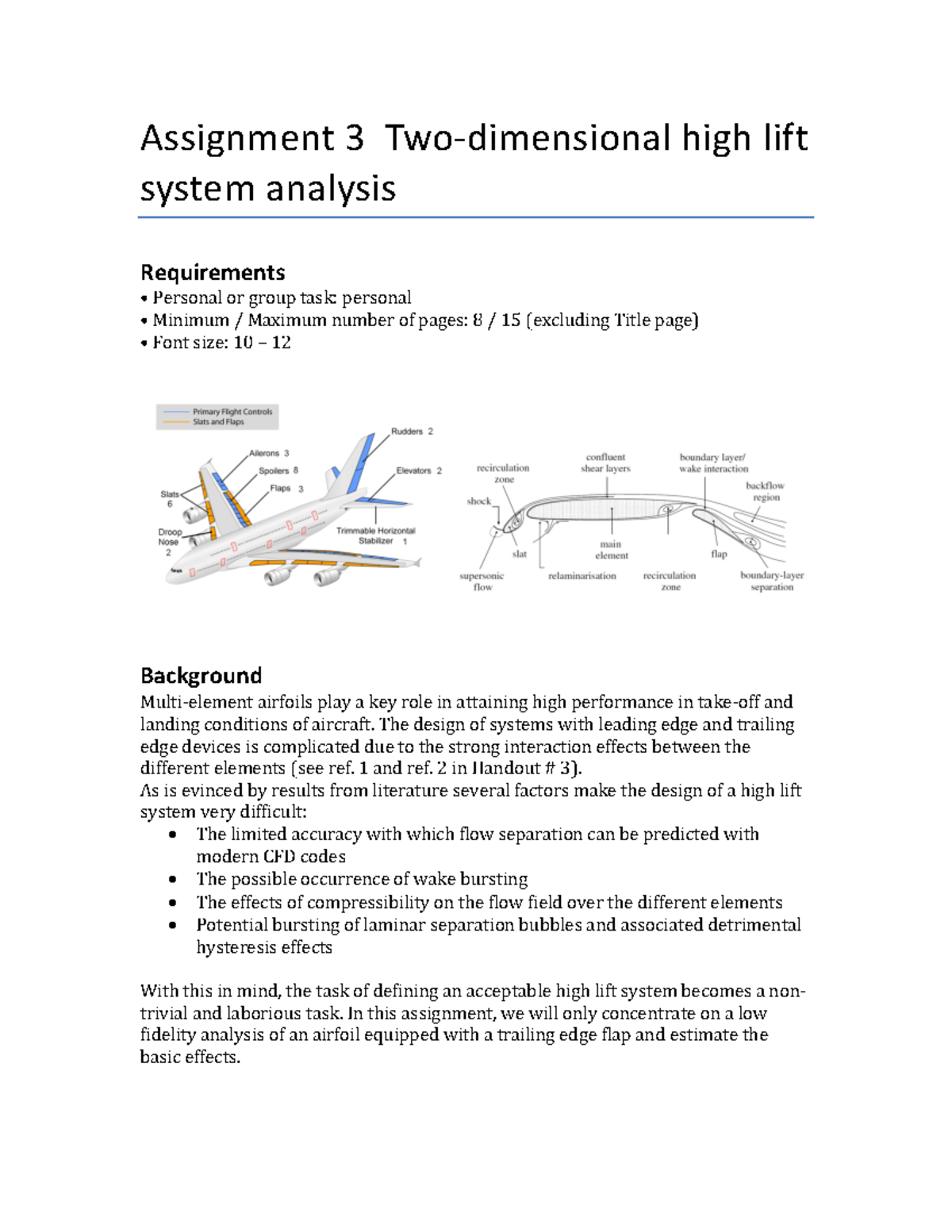 Assignment-3-2022-2023 - Assignment 3 Two-dimensional high lift system ...