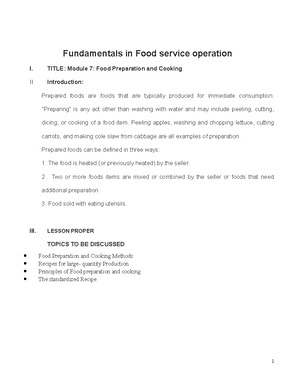 Lesson 2 Types of Food Service - MODULE 1 – MIDTERM COLLEGE OF ...