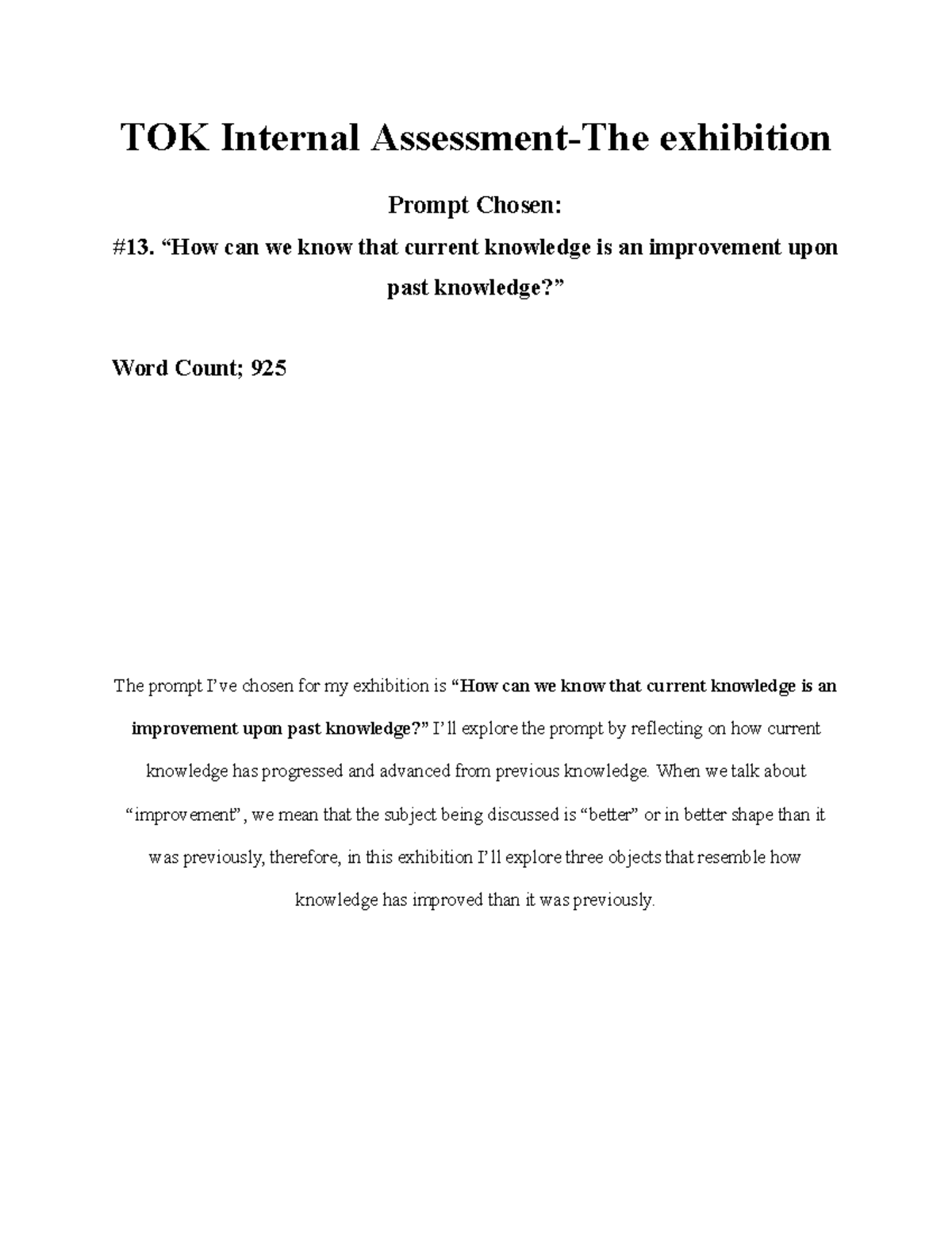TOK-IA-Exhibition - TOK-IA-Exhibition 2023 - TOK Internal Assessment ...