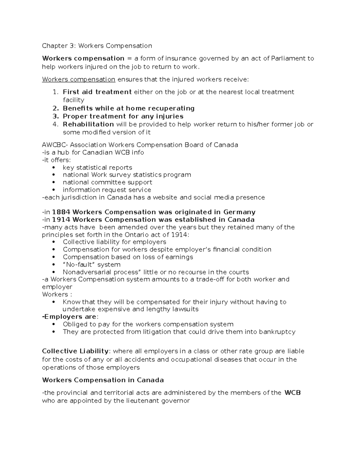 Chapter 3 HS Workers Compensation - Chapter 3: Workers Compensation ...