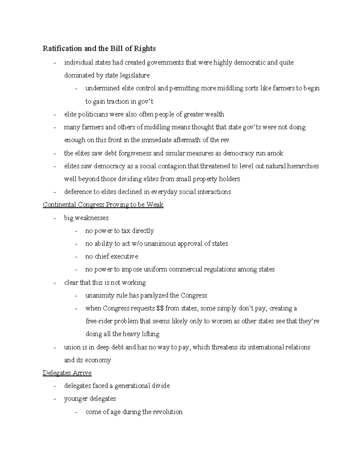 Ratification and the Bill of Rights - Ratification and the Bill of ...