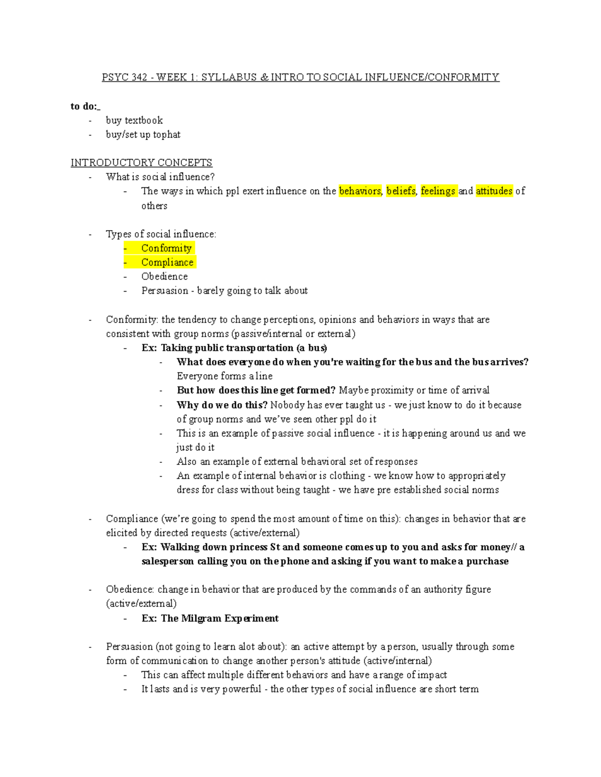 Psyc 342 Week 1 Lecture Notes From Module 1 Psyc 342 Week 1