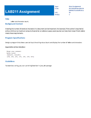 Lab211 Lab 211 Lab 211 - LAB211 Assignment Type:Code: Long Assignmentdc56f01dbdca48298c LOC ...