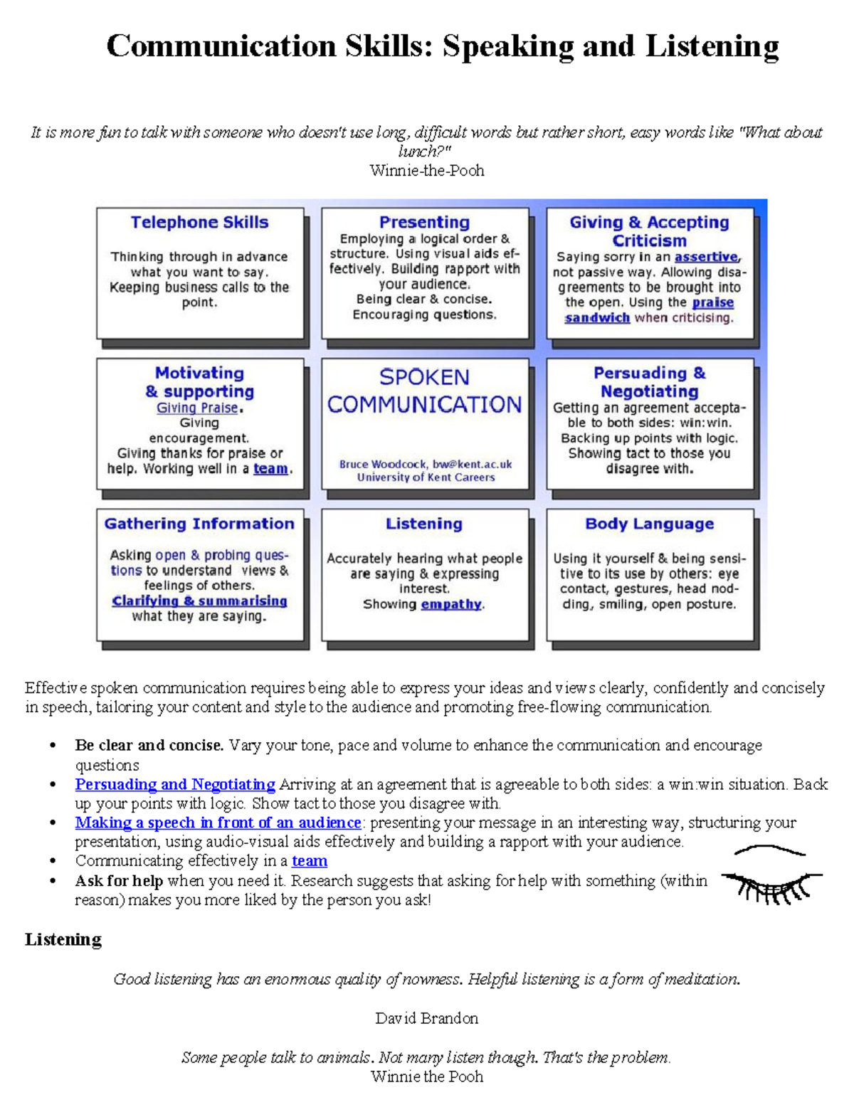 Communication Skills - Be clear and concise. Vary your tone, pace and ...