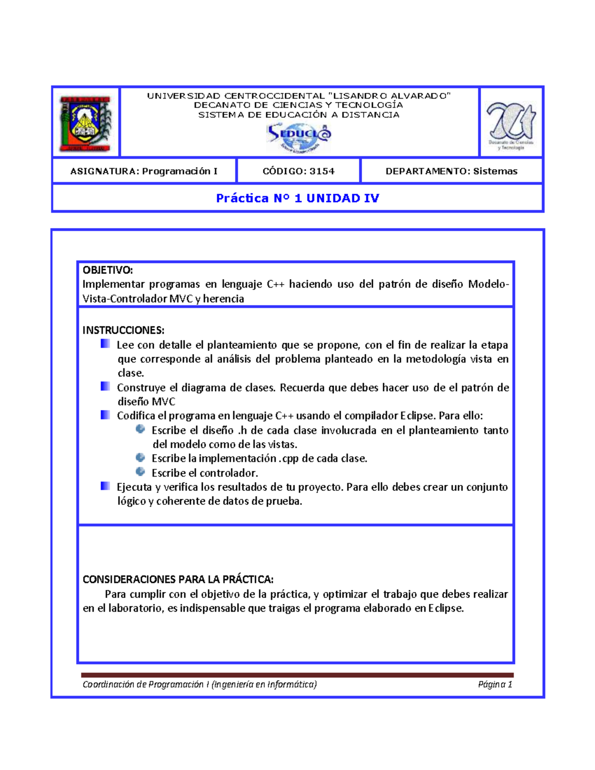 Practica Nro 1 - Cooperativa (Programacion I) C++ - Informática - UCLA ...