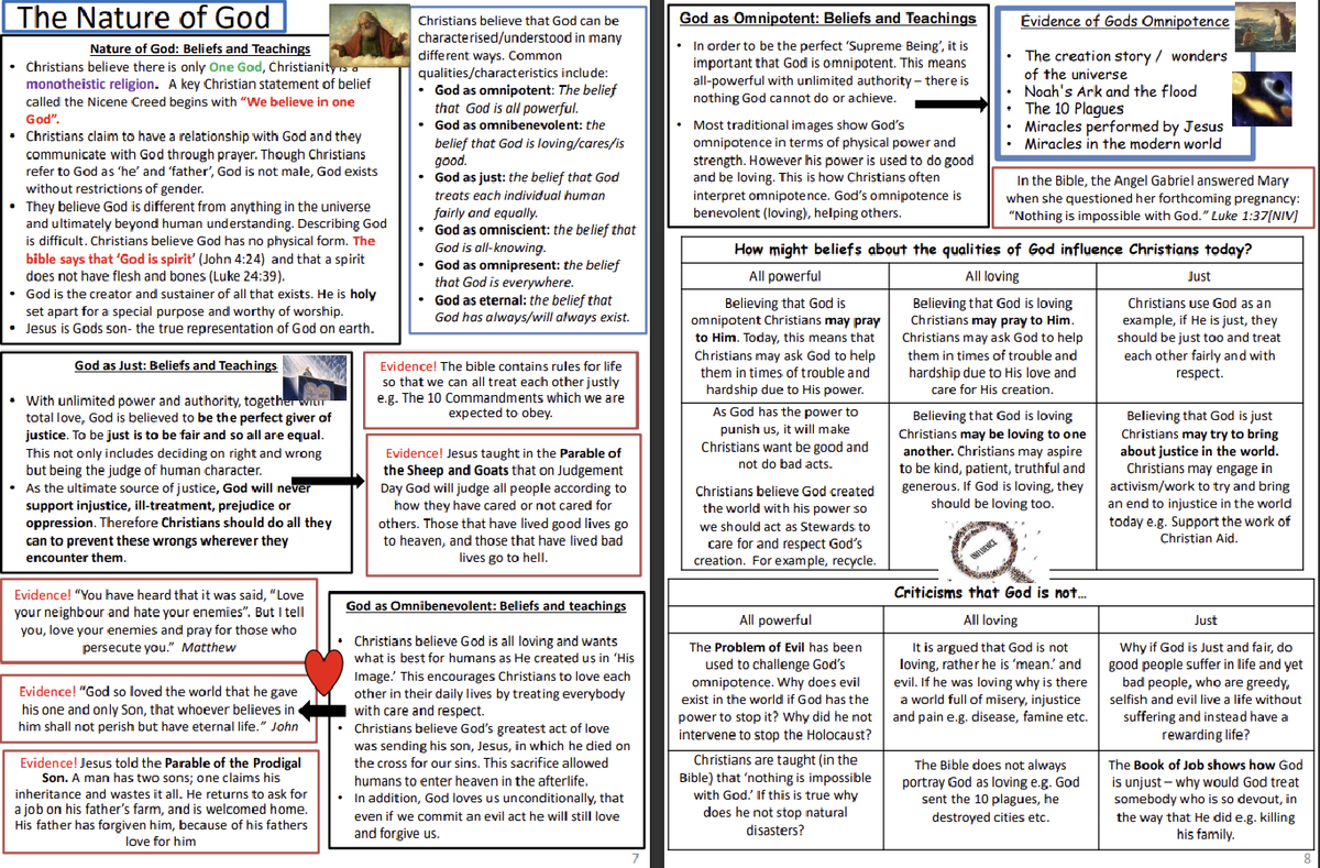 Screenshot - Christianity nature of god GCSE re aqa - Studocu