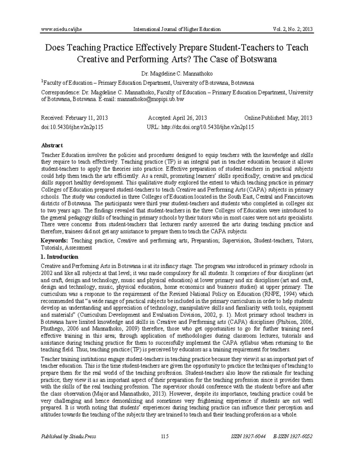 EJ1067479 - For coursework - Does Teaching Practice Effectively Prepare ...