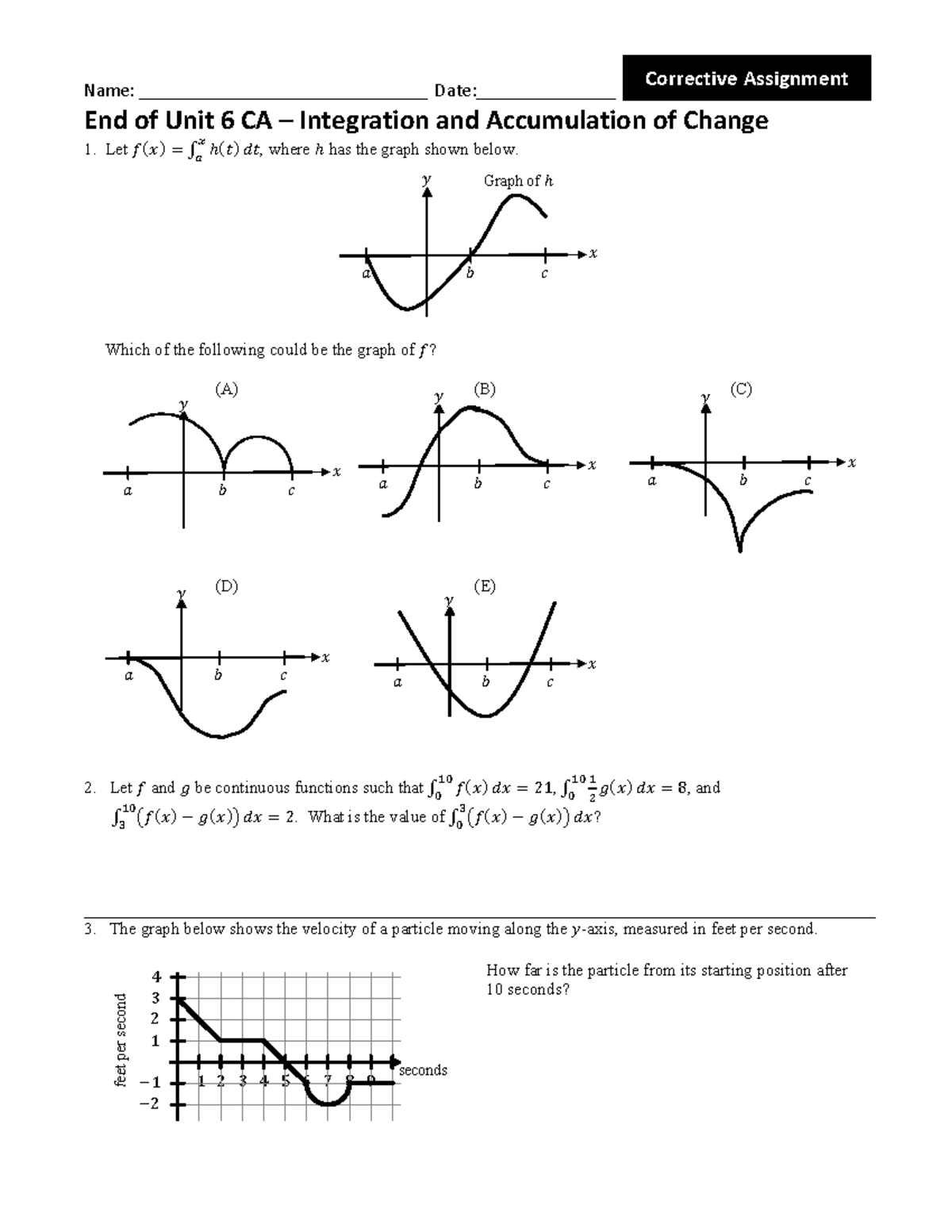 Ab end-of-unit 6 corrective assignment - Name: _______________________________ Date ...
