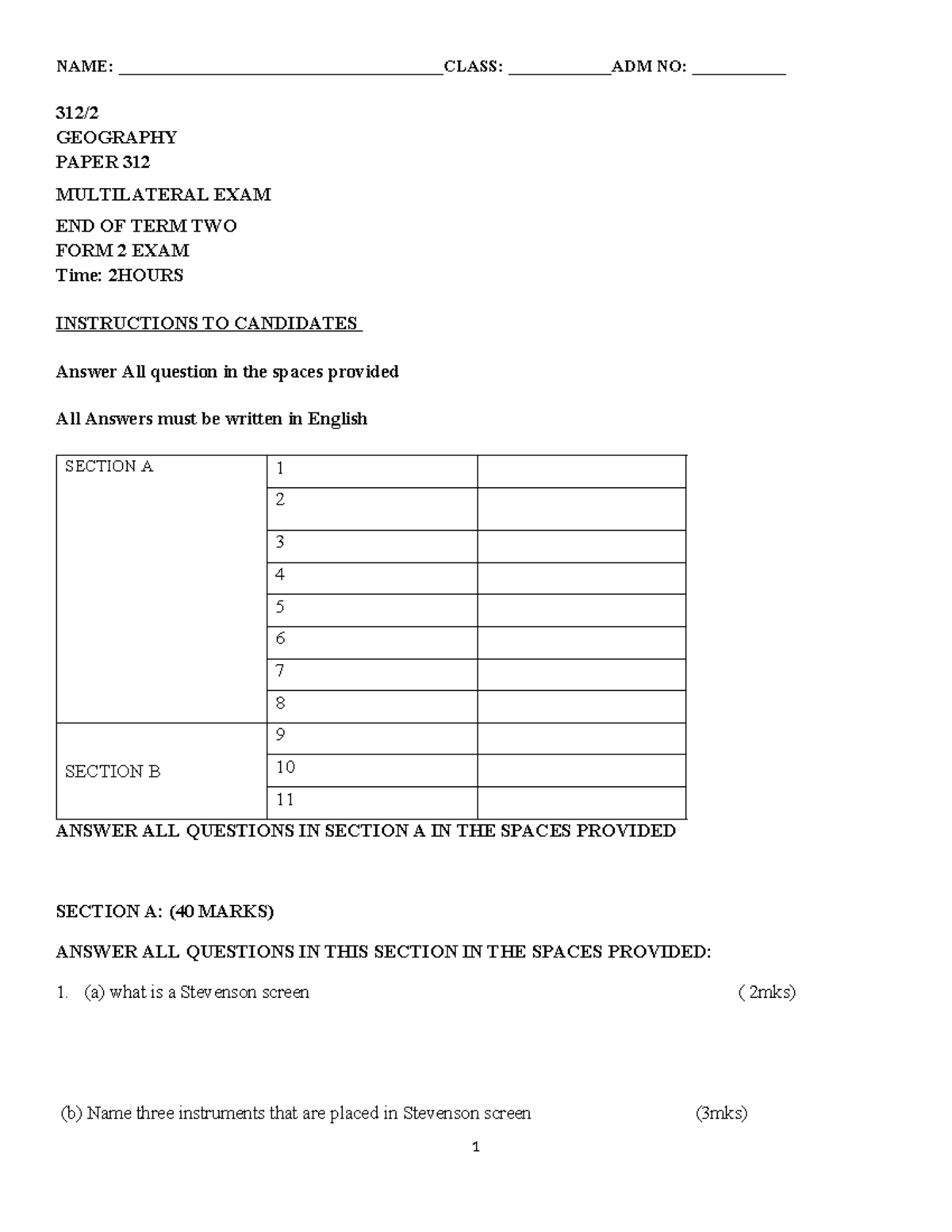 Geography-F2T2-QS - I would love to pursue a career in Land survey ...