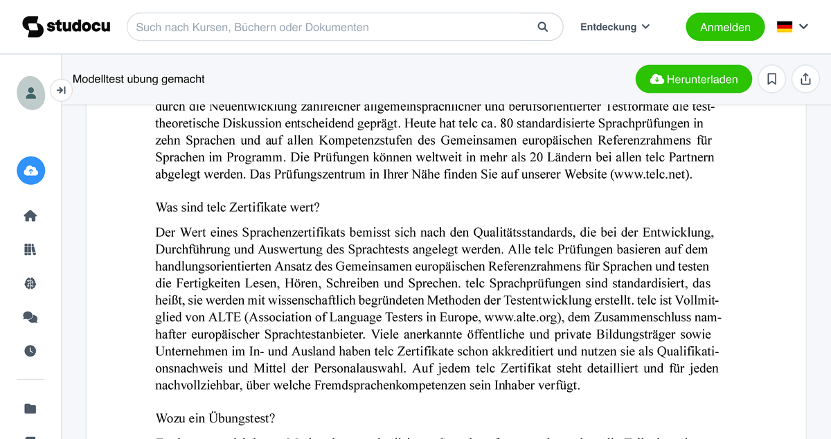 Modelltest ubung gemacht - B telc Ü Bungstest 1 Deutsch B2 T.I ...