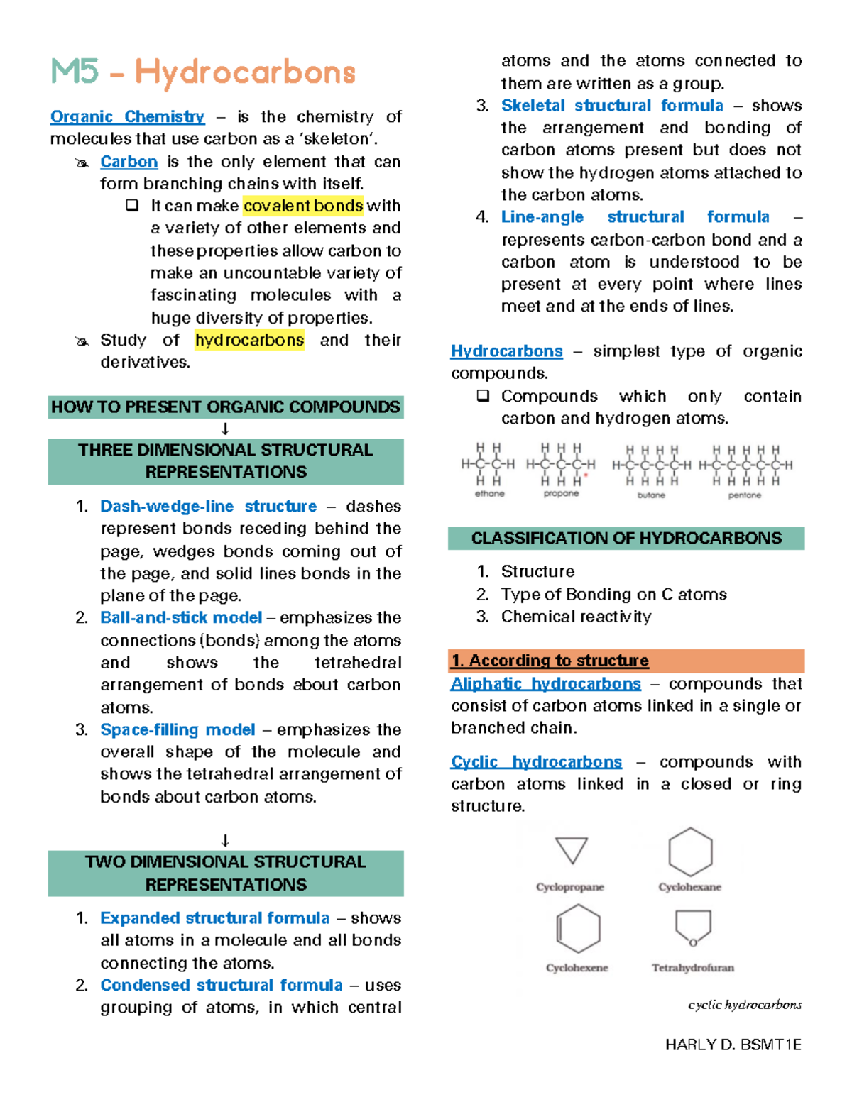 Organic Chemistry = Laboratory: Hydrocarbons - Medical Laboratory ...