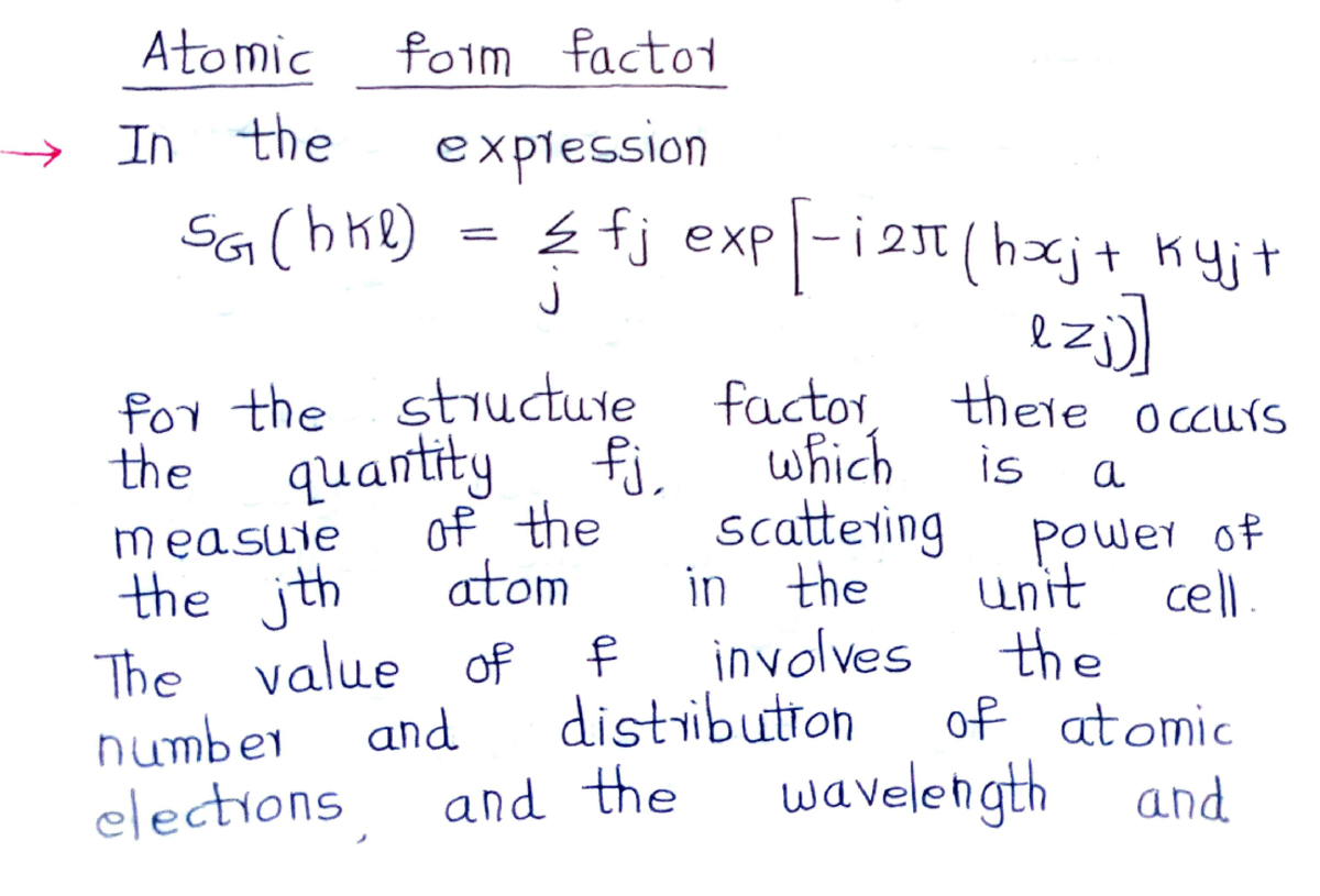 Atomic form factor in solid state physics - Computational Physics - Studocu