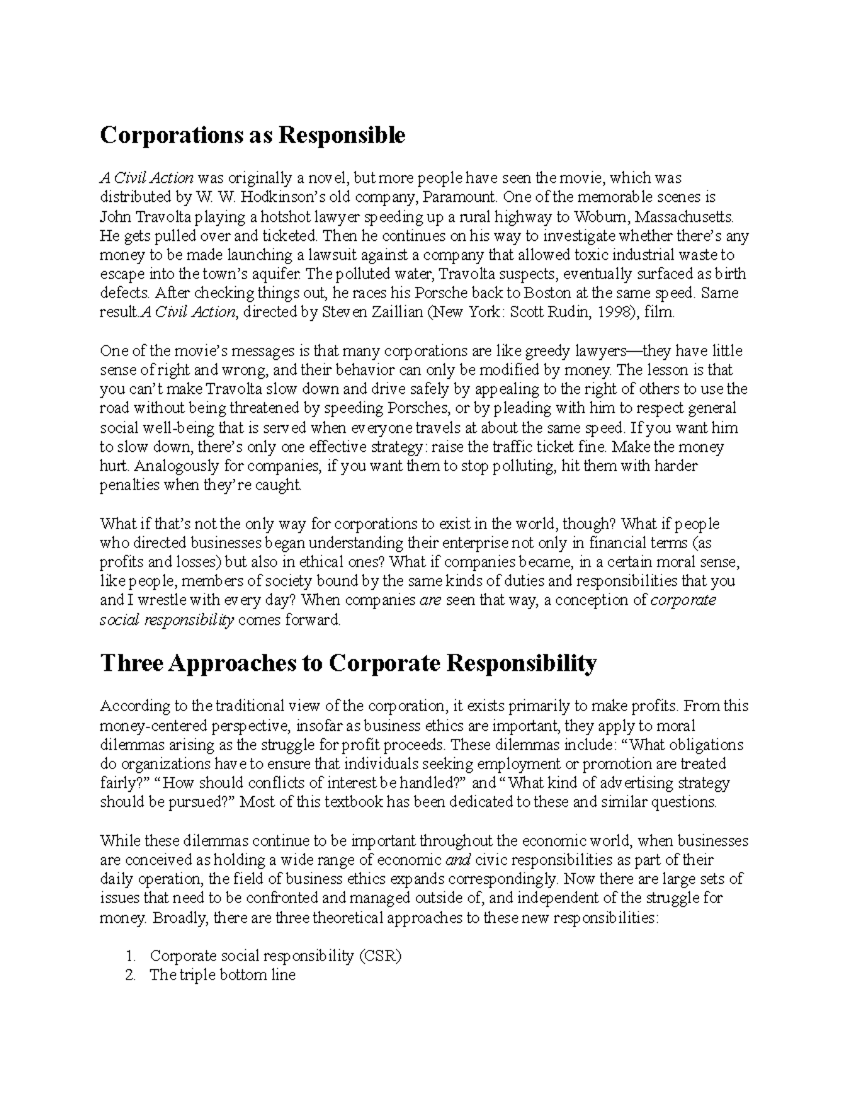 Corporations as Responsible - W. Hodkinson’s old company, Paramount ...