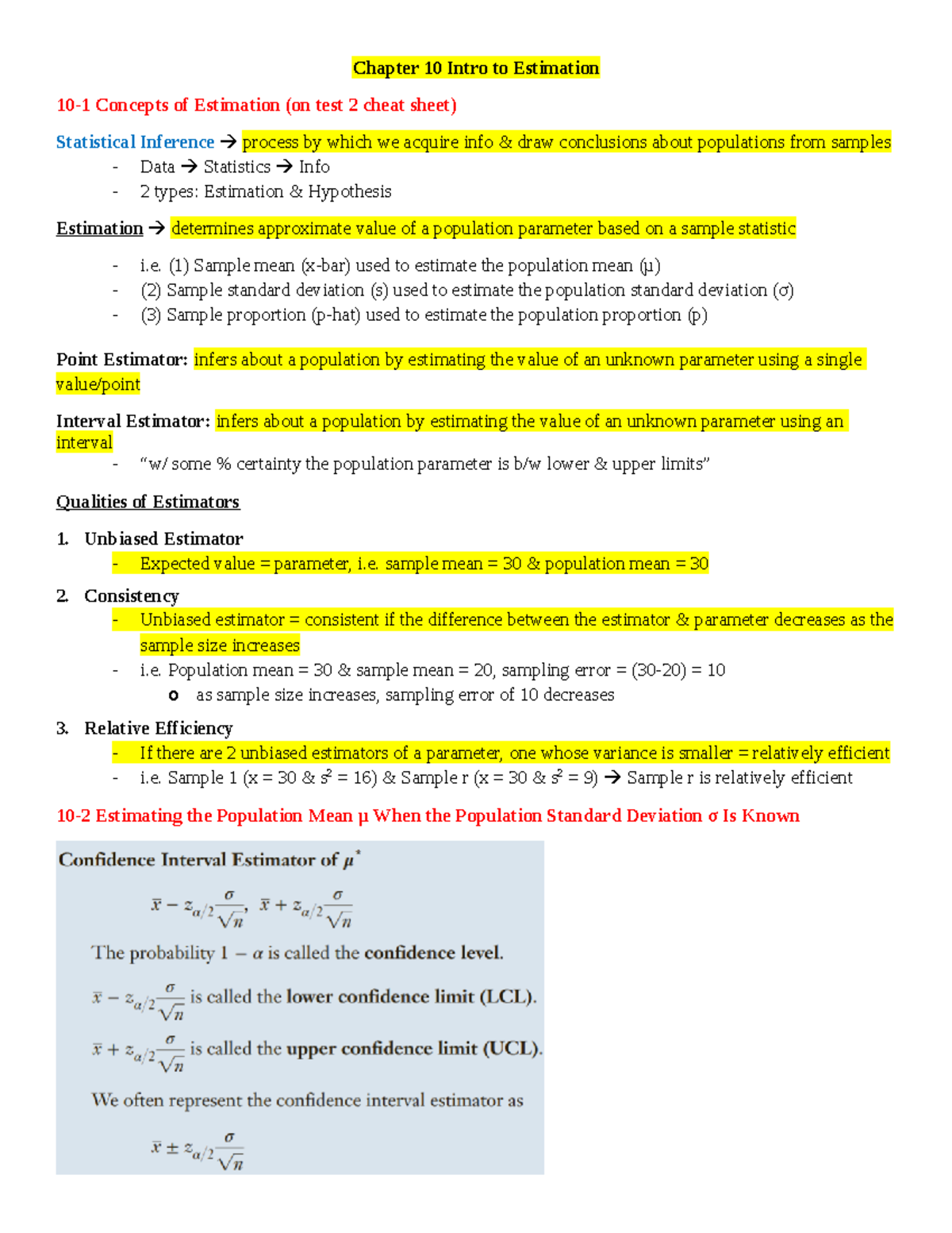 ADMS 2320 Notes Week 7 11 Ch 10 17 Final Exam - Chapter 10 Intro to ...