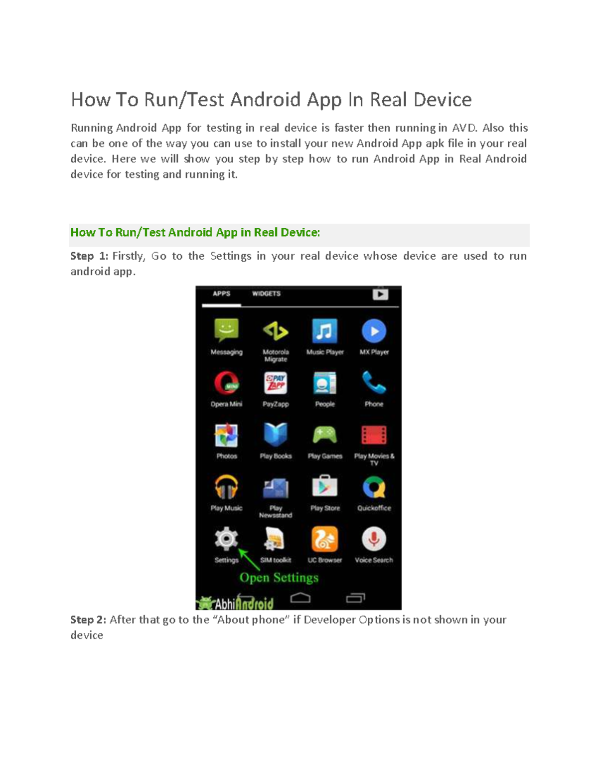 How To Run Android App on Android PhoneA - How To Android App In Real ...