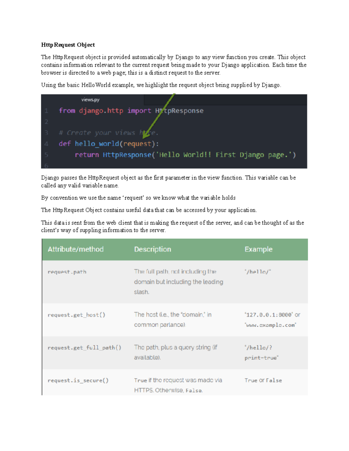 Lecture 7 - HttpRequest Object The HttpRequest object is provided ...