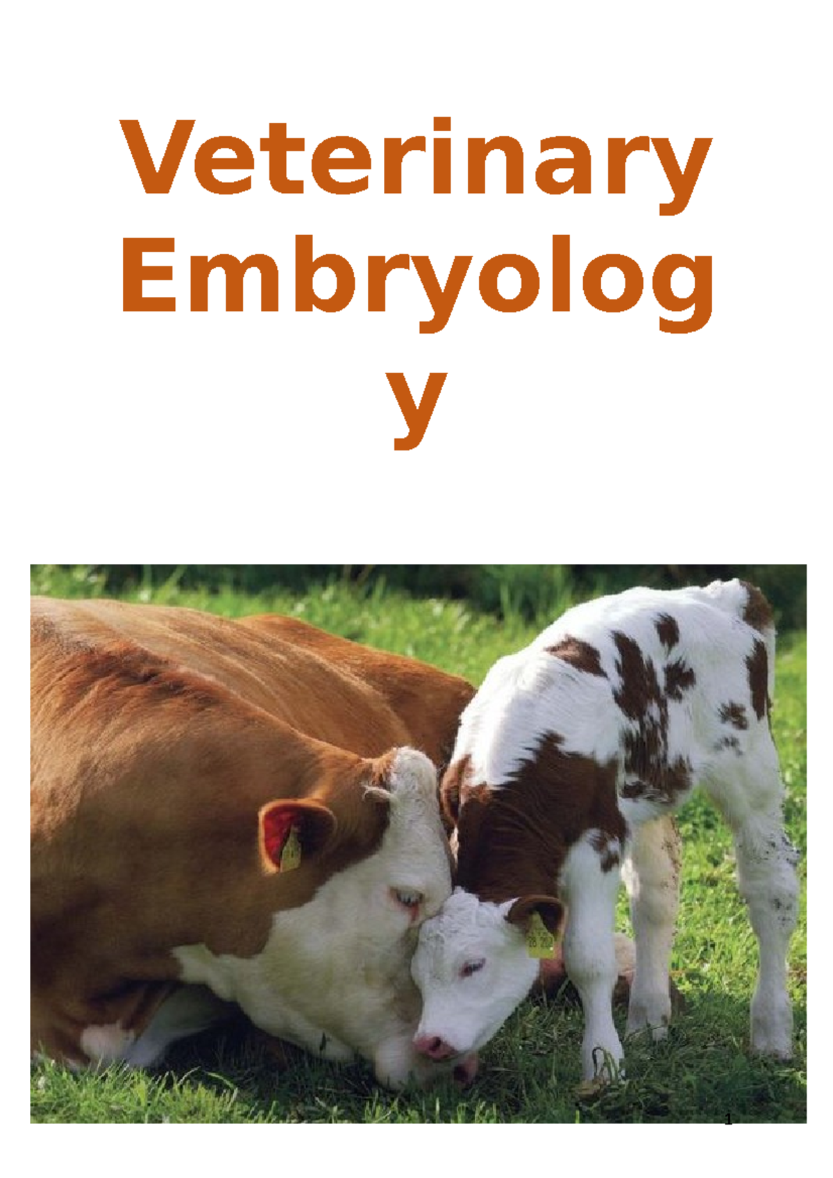 Embryo lecture notes compiled - Veterinary Embryolog y Development of ...