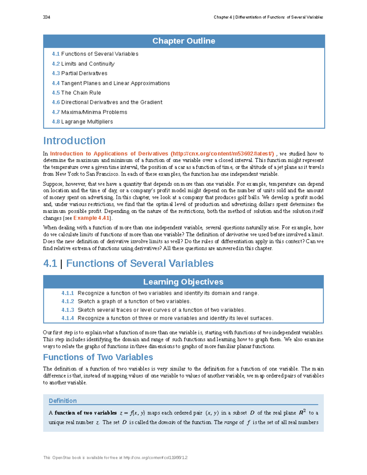 Function of Several Variable - This function might represent the temperature over a given time ...