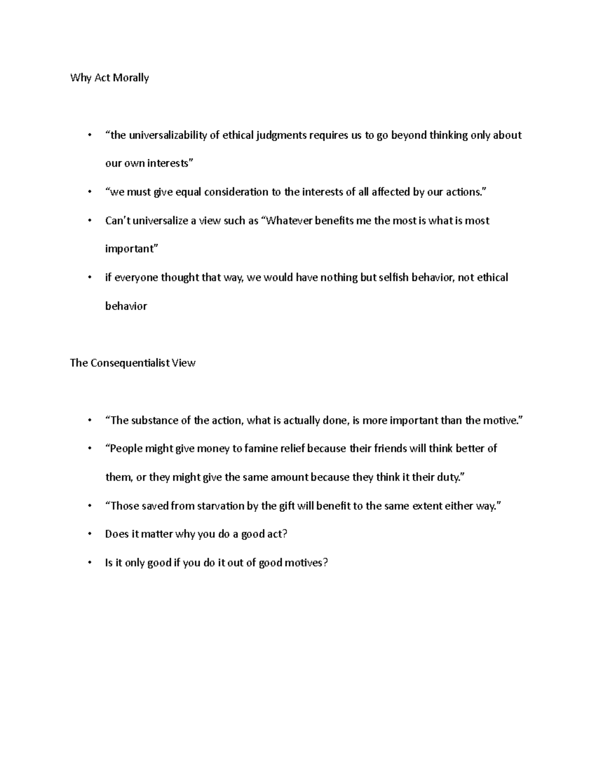 Why Act Morally - These lectures will help you ace the midterm and ...