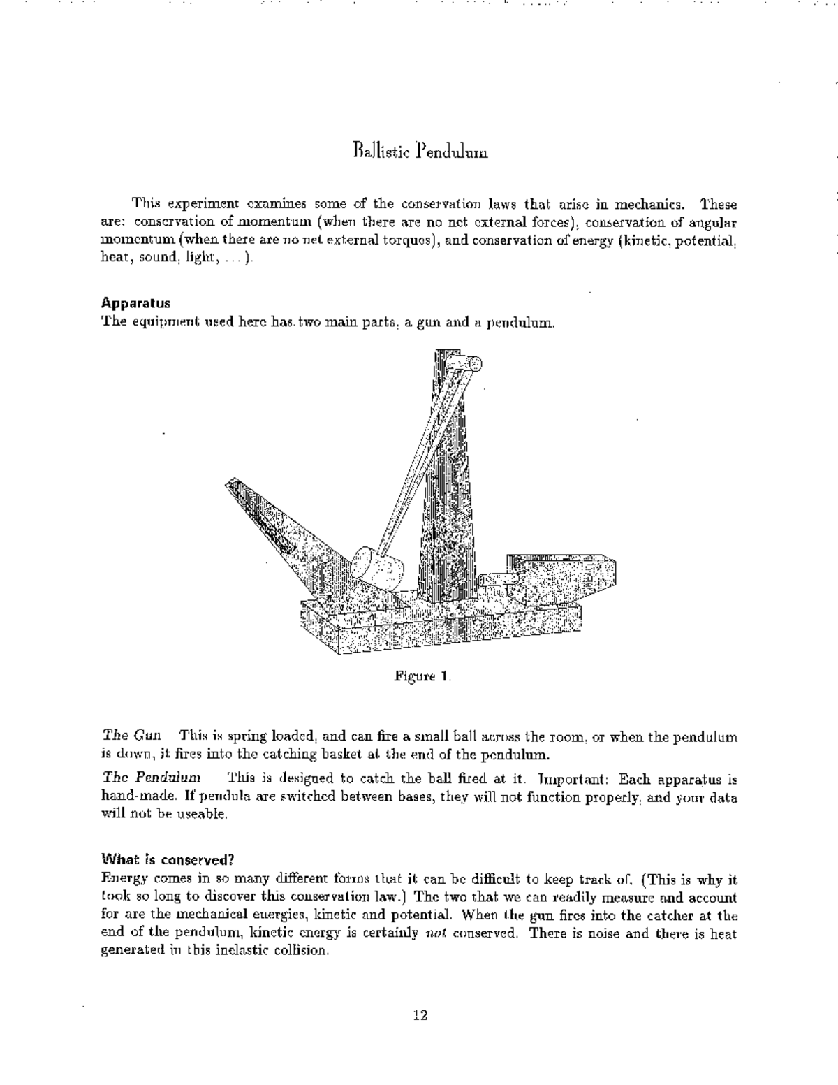 5-Ballistic Pendulum - Lecture notes 12 - PHY 3513 - Studocu