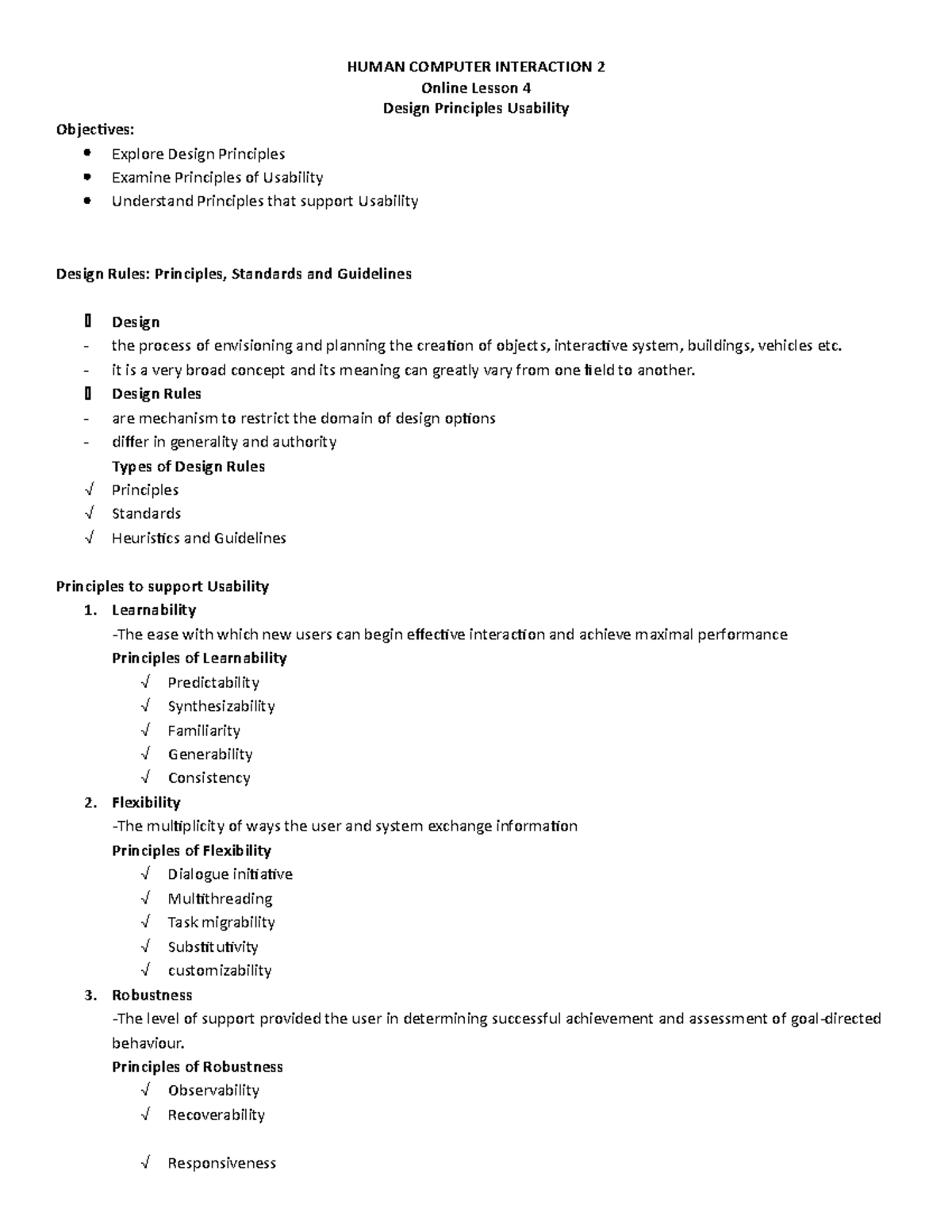 Lesson 4-Design Principles - it is a very broad concept and its meaning ...