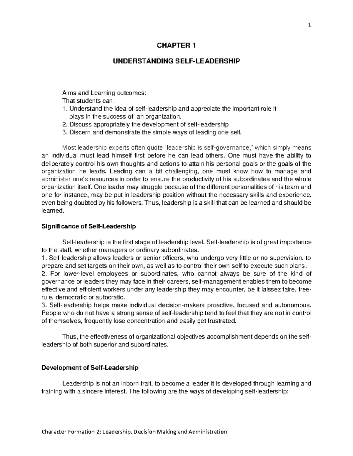 CFLM Leadership - Reading materials preparation by Vincent Escopalao ...