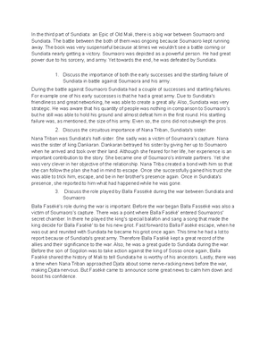 Afprl 222-01 Sundiata BOOK Notes - Sundiata: An Epic of Old Mali by D ...
