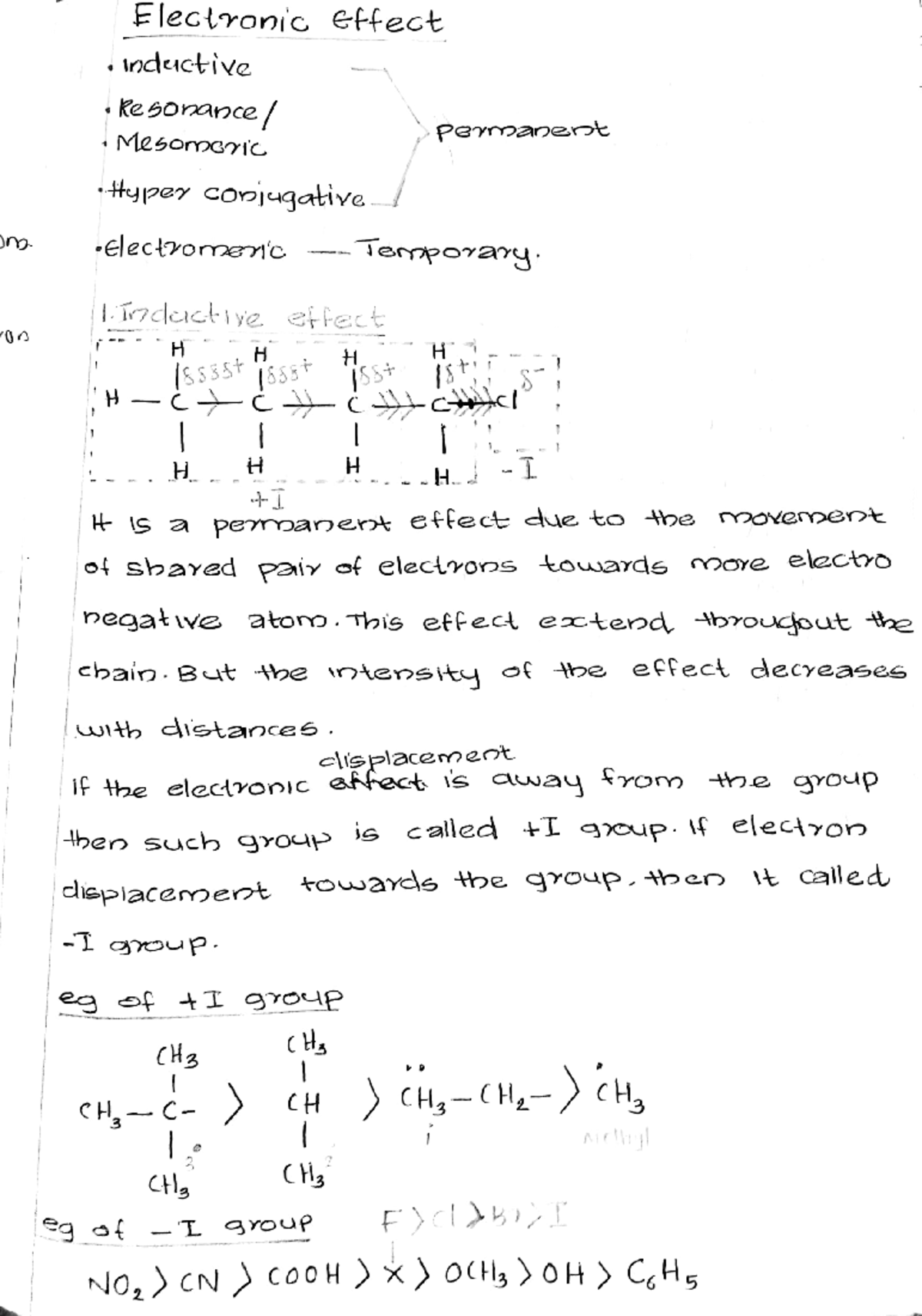 Electronic Effect. Roll No 16 - chemistry - Studocu