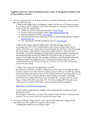 CTEA Chapter 15 - good for study guide - Suggested Answers to Critical ...