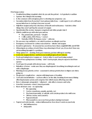 Patho exam review 4 - exam - Patho review in class What are the main ...