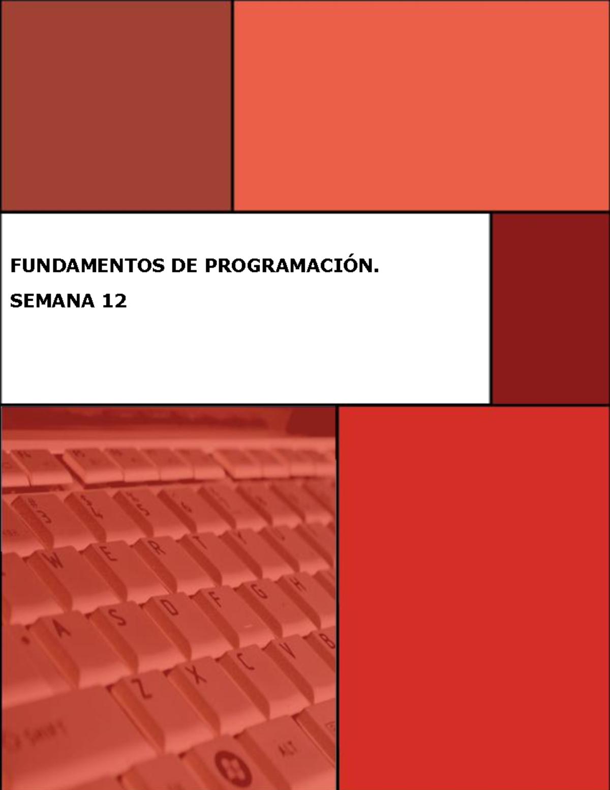 Apunte - Fundamentos de Programación Semana 12 - FUNDAMENTOS DE ...