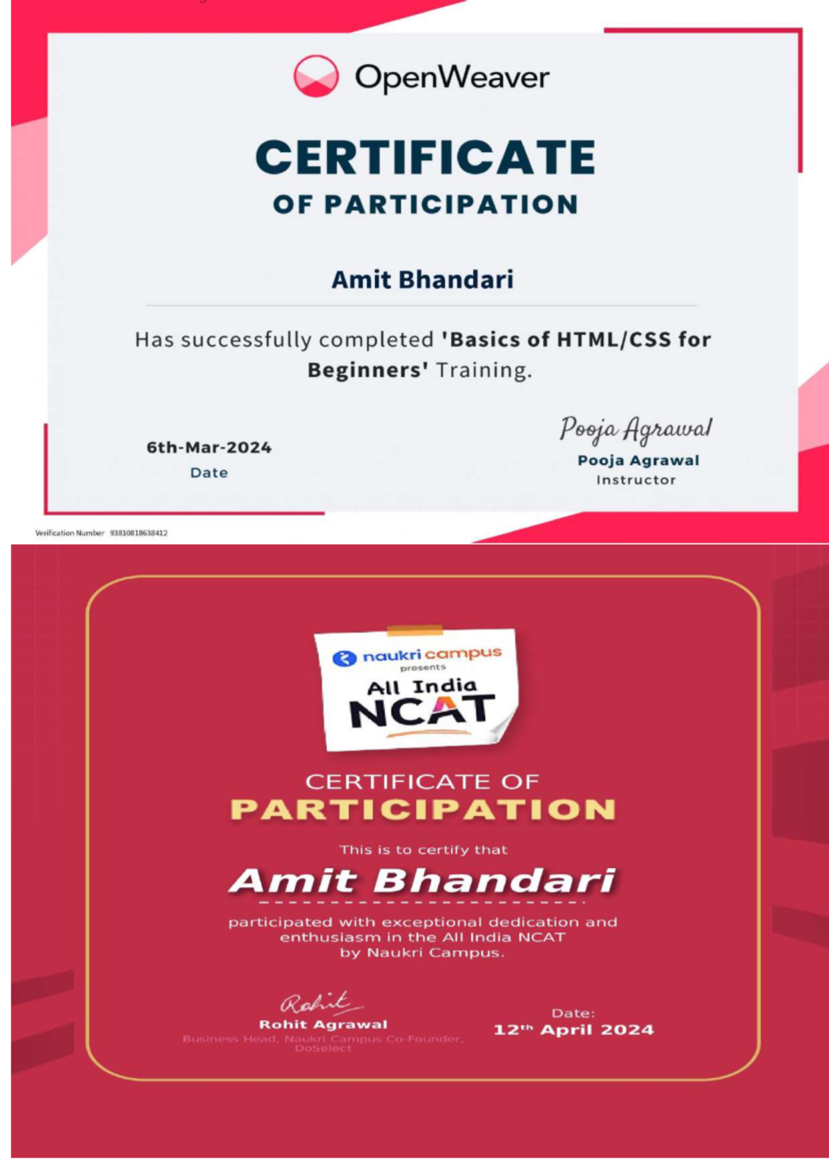 MAR Certificates - Optimization Techniques - Studocu