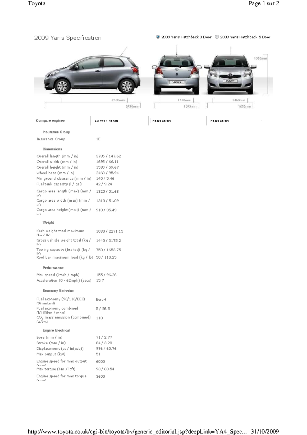 23 11 09 11 39 11 510394 - Vgg hjug - 2009 Yaris Specification 2009 ...