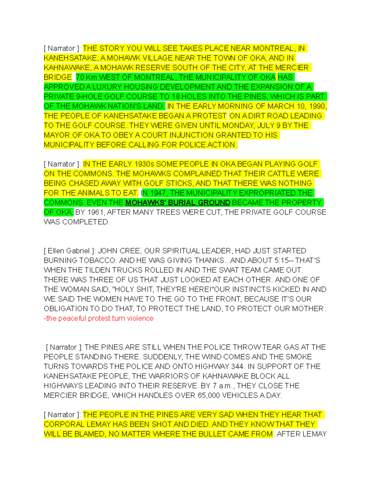 Media responds - [ Narrator ]: THE STORY YOU WILL SEE TAKES PLACE NEAR ...