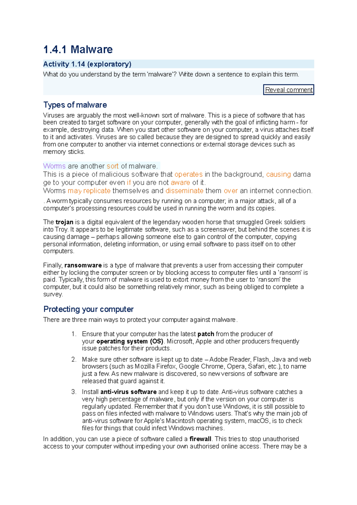 1.4.1 Malware Notes - Some explanatory practice materials on various ...