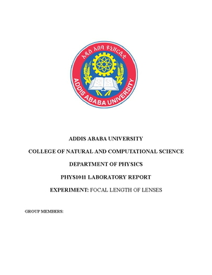 Ch-1 Error Estimation - Summary Physics freshman course - Chapter 1: - Error Estimation ...