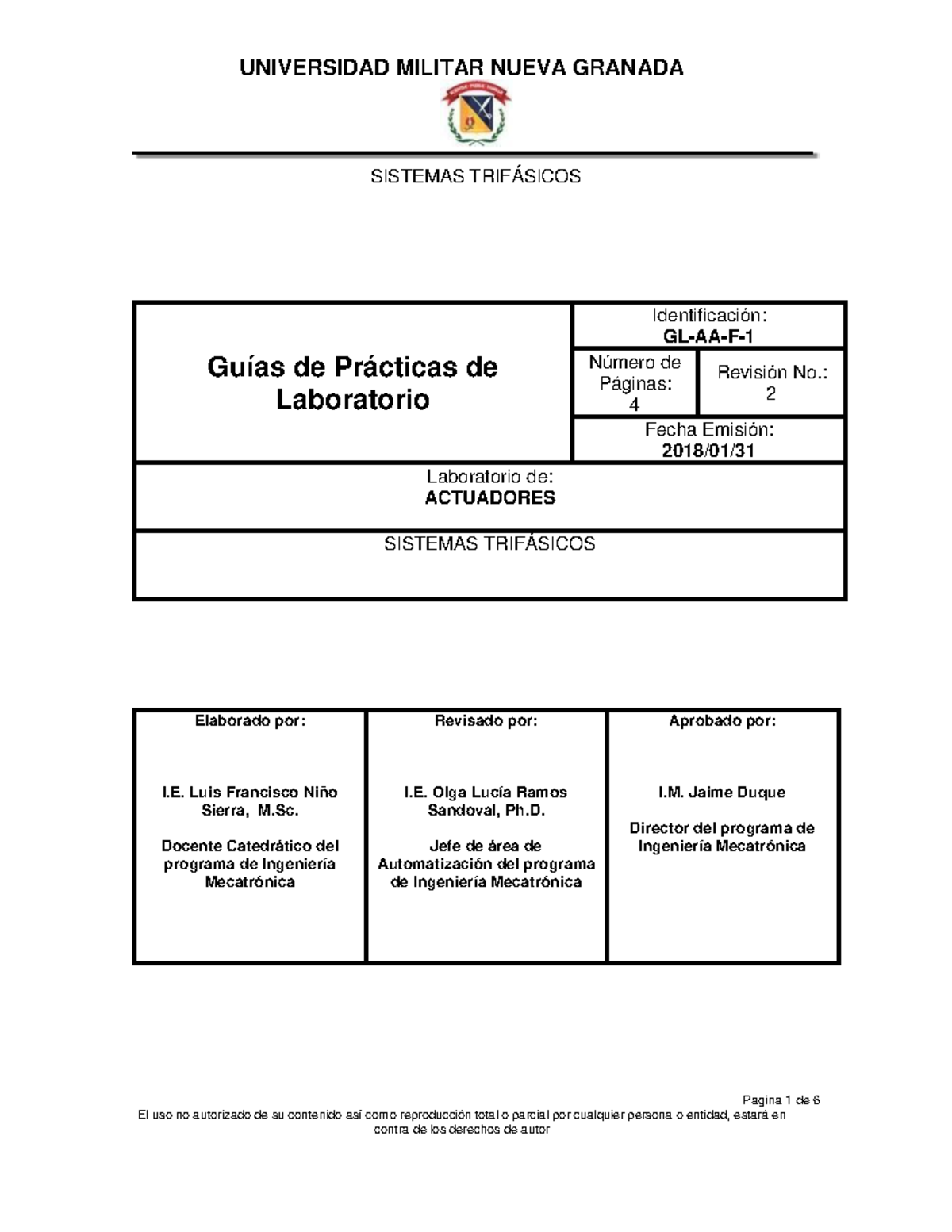 Práctica No 1 Sistemas Trifásicos Sistemas TrifÁsicos Pagina 1 De 6