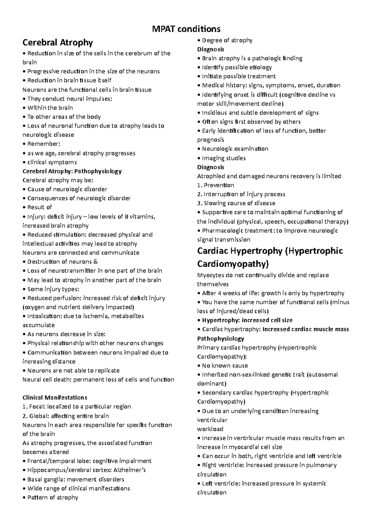 MPAT conditions - Lecture notes from Week 1 and 2 - MPAT conditions ...
