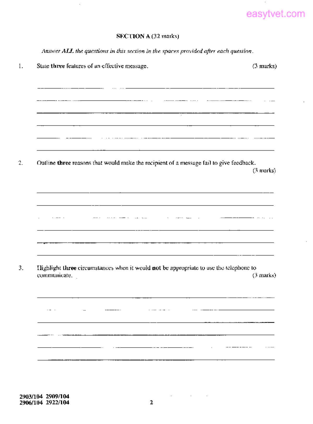 2013 nov cskills - GOOD - easytvet SECTION A (32 marks) Answer ALL the ...