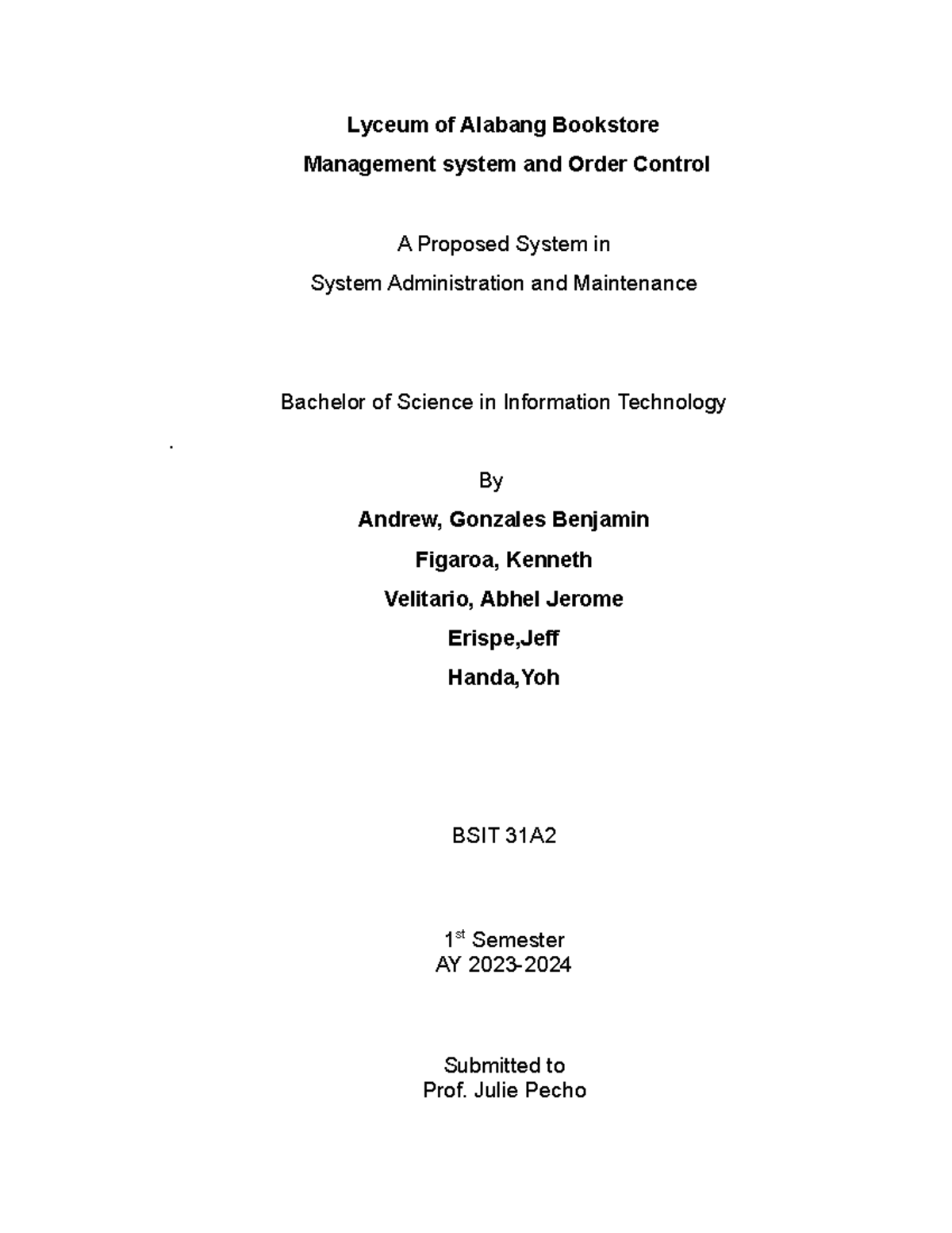 Bookstore- Network - Lyceum of Alabang Bookstore Management system and ...