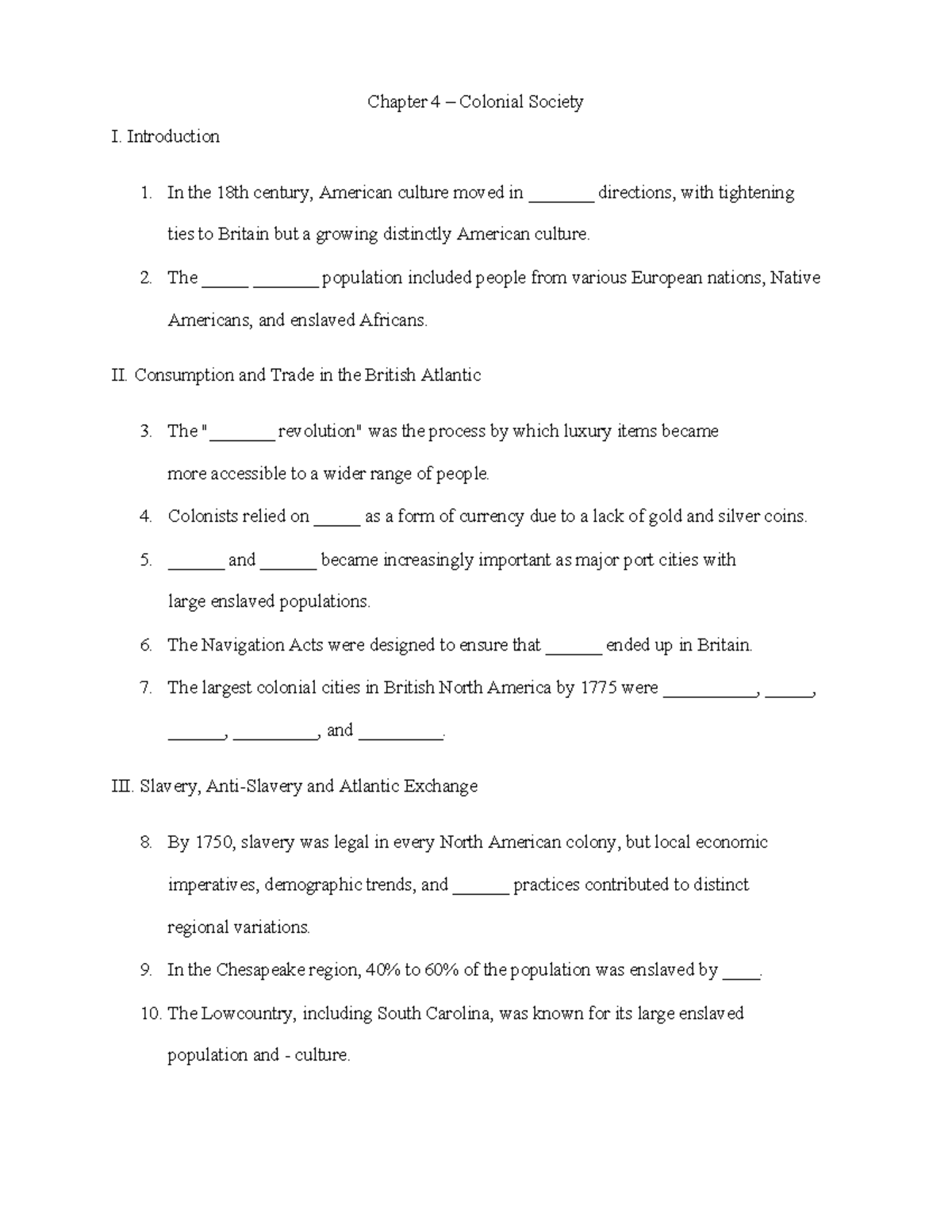 04 - Colonial Society - Guided Notes for "The American Yap" online book ...