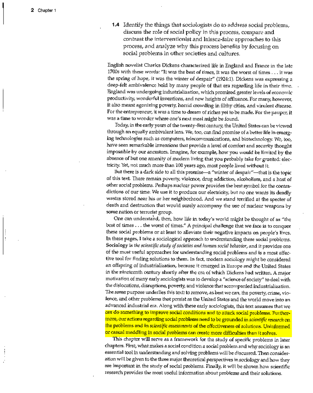 On approaches to the study of social problems 2-20 - Intro to Sociology ...