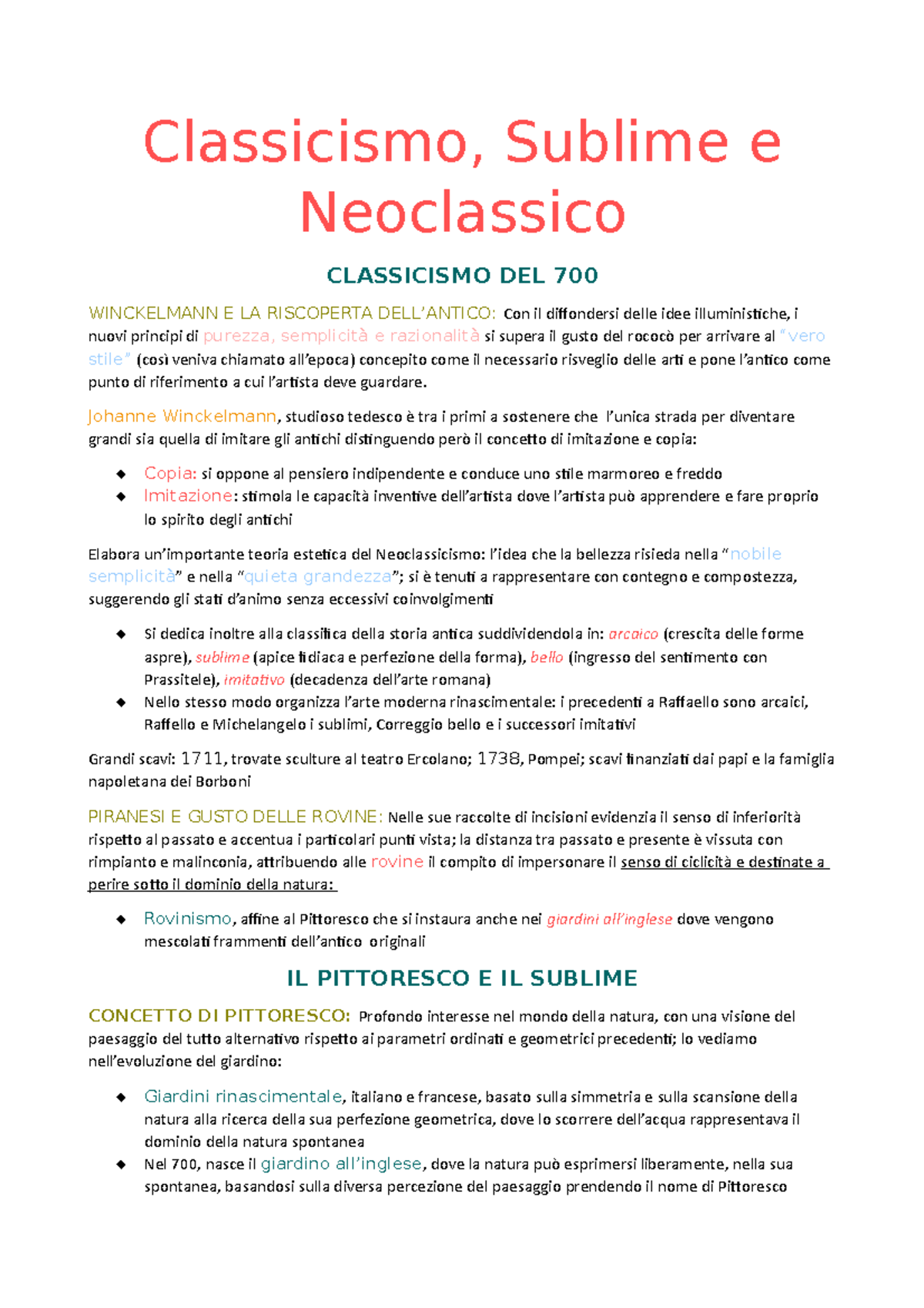 Terraroli: 9 Classicismo, Sublime e Neoclassicismo - Classicismo, Sublime e Neoclassico ...