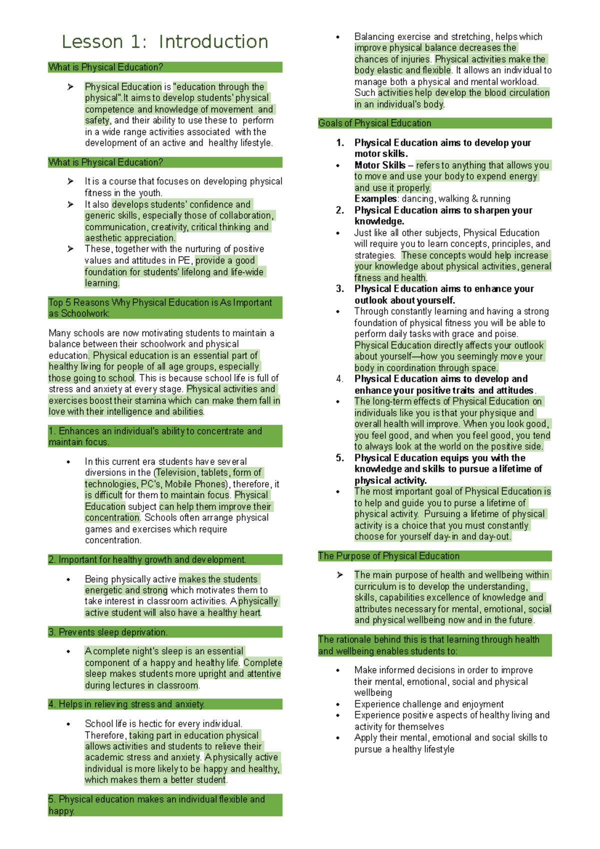 PE Lessons - She is our teacher, approachable and kind. - Lesson 1 ...