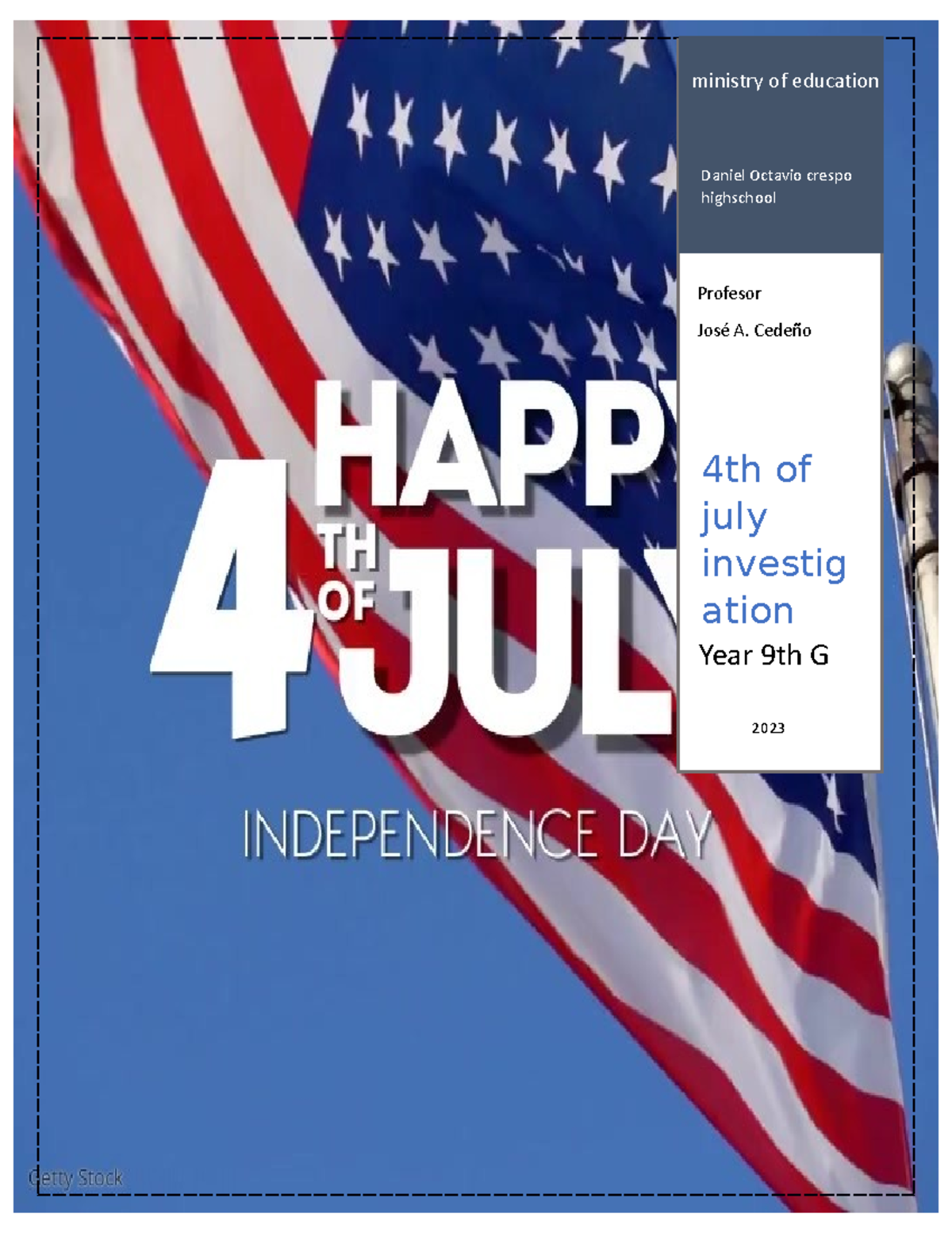 4 Jully dia de acción de gracias - ministry of education Daniel Octavio ...